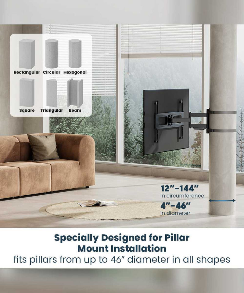 Pillar Mount - No Drill Pillar TV Mount | Post & Column TV Mount