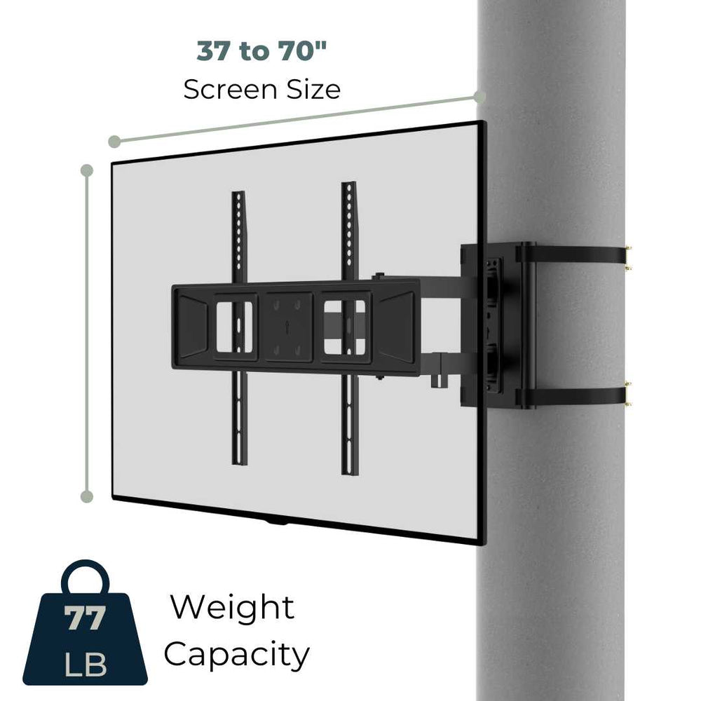 70 Inch TV Mounts Small | Wrap Around TV Mount - Pillar Mount